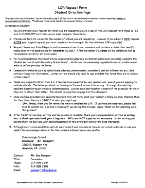 Fillable Online LOR Request Form Fax Email Print - pdfFiller