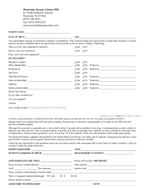 Fillable Online MRI CONSENT Fax Email Print - pdfFiller