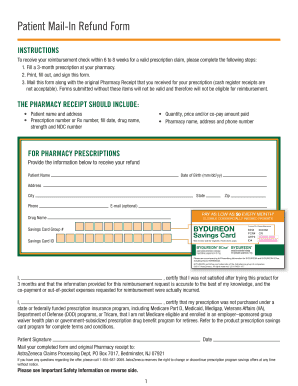Fillable Online Patient Mail-In Refund Form Fax Email Print - pdfFiller