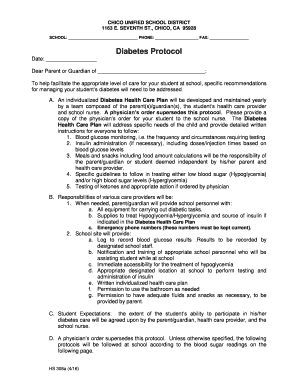 Fillable Online Diabetes Protocol Fax Email Print - pdfFiller