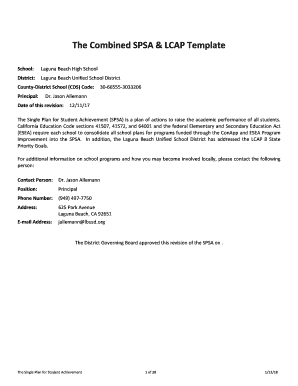 Fillable Online The Combined SPSA & LCAP Template Fax Email Print ...
