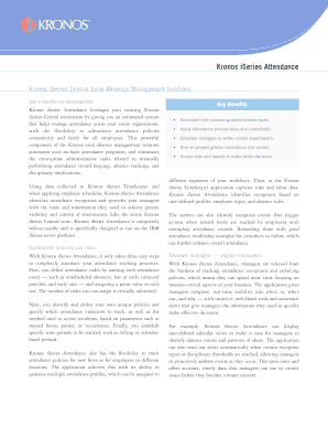 Fillable Online Kronos iSeries Attendance Fax Email Print - pdfFiller