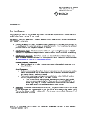 Fillable Online Merck Manufacturing Division Fax Email Print - pdfFiller