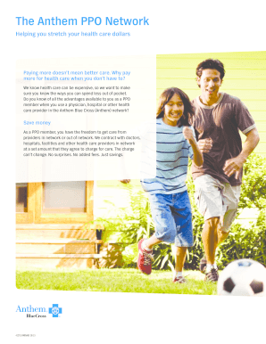 Fillable Online The Anthem PPO Network Fax Email Print - pdfFiller