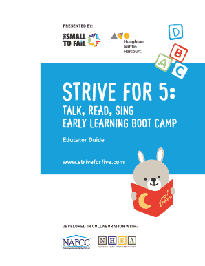 Fillable Online Strive for 5: Fax Email Print - pdfFiller