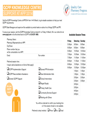Fillable Online QCPP KNOWLEDGE CENTRE Fax Email Print - pdfFiller