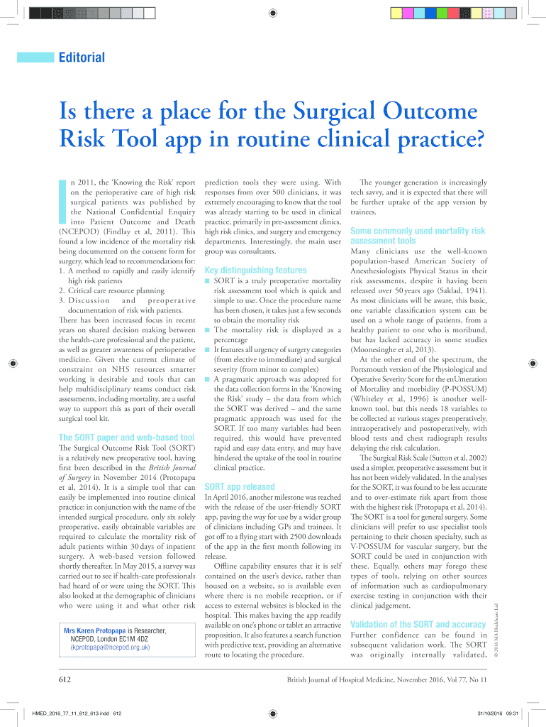 Fillable Online Is there a place for the Surgical Outcome Fax Email ...