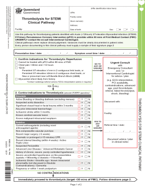 Fillable Online Thrombolysis for STEMI Fax Email Print - pdfFiller