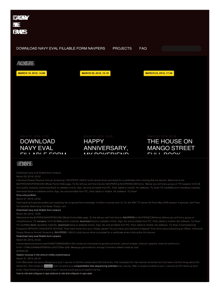 Fillable Online NAVY EVAL Fax Email Print - pdfFiller