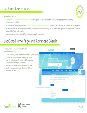 Fillable Online LabCorp User Guide Fax Email Print - pdfFiller
