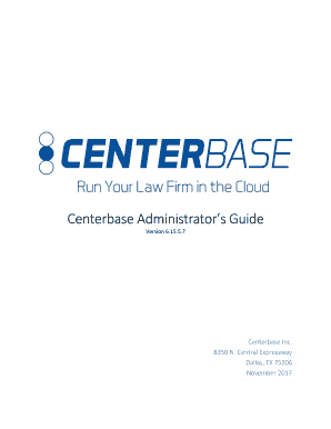 Fillable Online Centerbase Inc Fax Email Print - pdfFiller