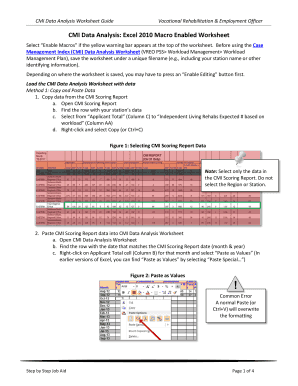 Fillable Online CMI Data Analysis Worksheet Guide Fax Email Print ...