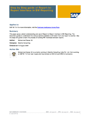 Fillable Online Step by Step guide of Report-toReport Interface in BW ...