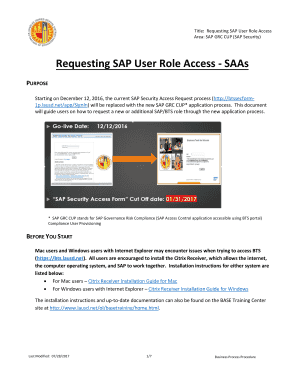 Fillable Online Title: Requesting SAP User Role Access Fax Email Print ...