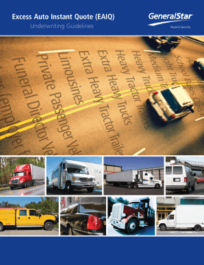 Fillable Online Excess Auto Instant Quote (EAIQ) Fax Email Print ...
