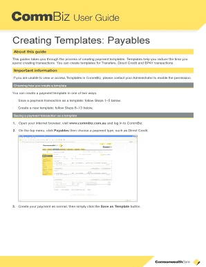 Fillable Online Creating Templates: Payables Fax Email Print - pdfFiller