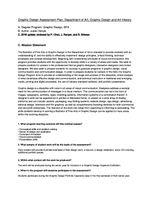 Fillable Online Graphic Design Assessment Plan, Department of Art ...