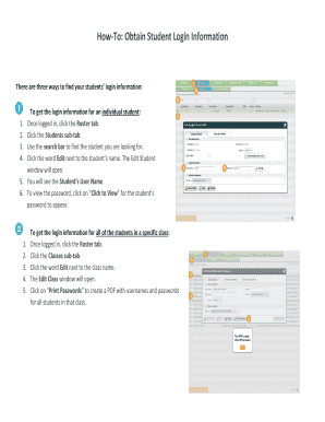 Fillable Online How-To: Obtain Student Login Information Fax Email ...