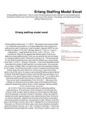 Fillable Online Erlang Staffing Model Excel Fax Email Print - pdfFiller