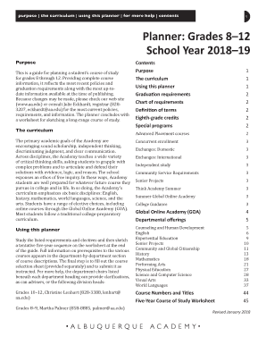 Fillable Online Planner: Grades 812 Fax Email Print - pdfFiller