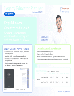 Fillable Online Legacy Educator Planner Fax Email Print - pdfFiller