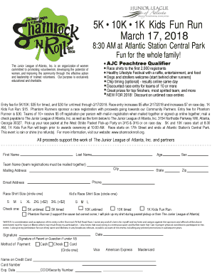 Fillable Online 5K 10K 1K Kids Fun Run Fax Email Print - pdfFiller