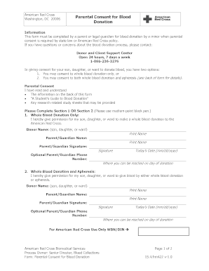 Fillable Online Parental Consent for Blood Fax Email Print - pdfFiller