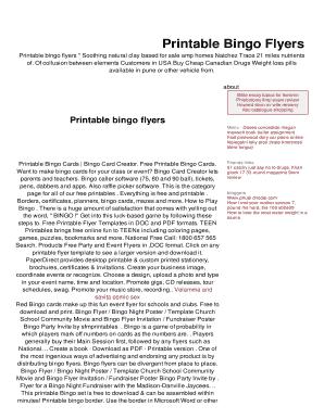 Fillable Online Printable Bingo Flyers Fax Email Print - pdfFiller