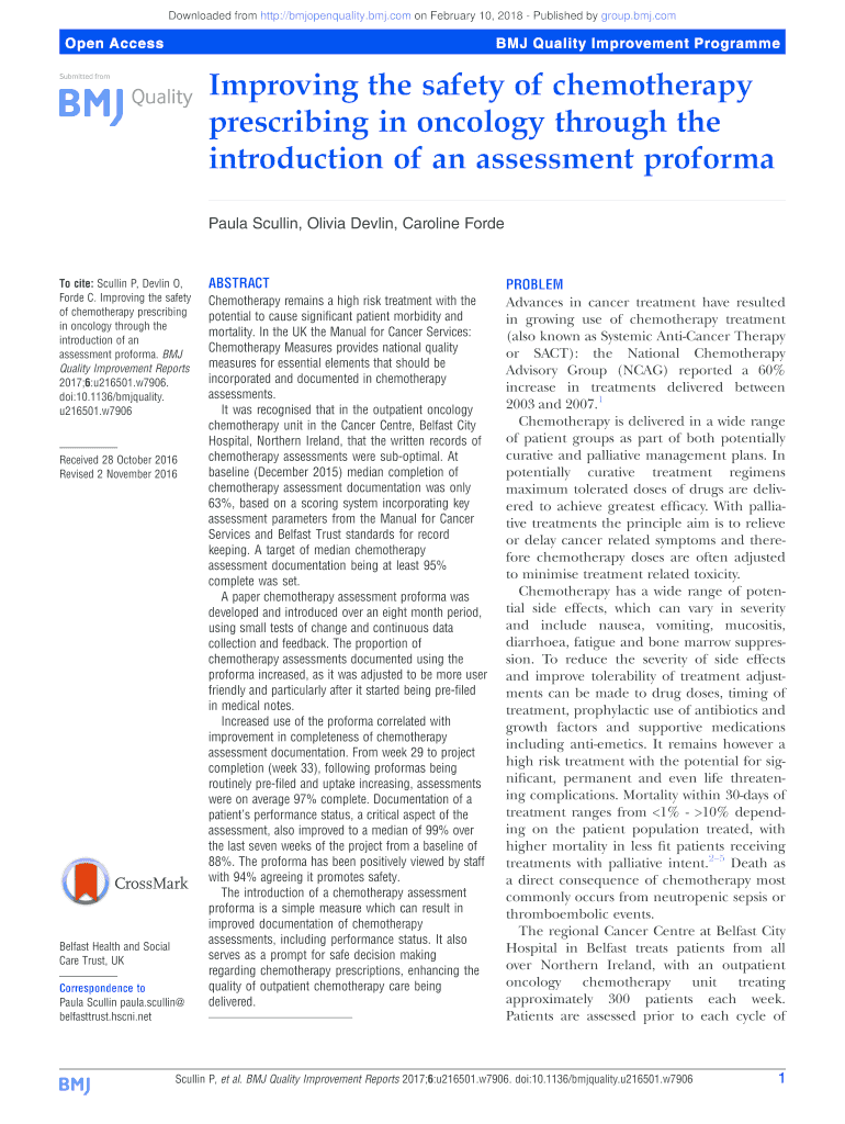 Fillable Online BMJ Quality Improvement Programme Fax Email Print ...