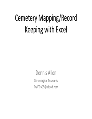 Fillable Online Cemetery Mapping/Record Fax Email Print - pdfFiller