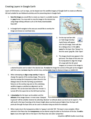 Fillable Online Creating Layers in Google Earth Fax Email Print - pdfFiller