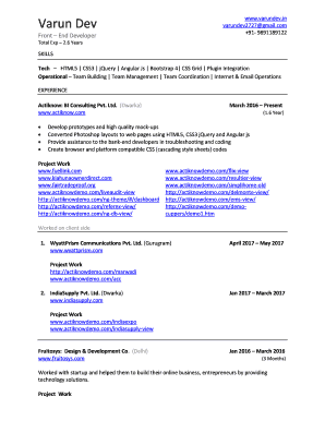 Fillable Online Varun Dev Fax Email Print - pdfFiller