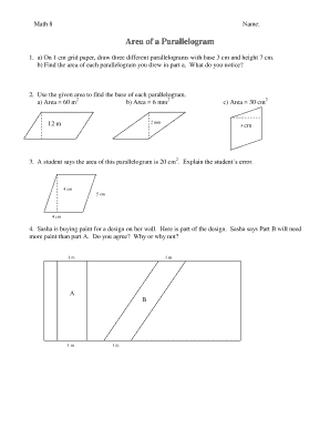 Fillable Online a) On 1 cm grid paper, draw three different ...