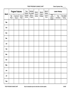 Troop Program Planning Chart - Fill Online, Printable, Fillable, Blank ...