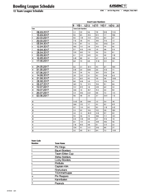Fillable Online 12 Team League Schedule Fax Email Print - pdfFiller