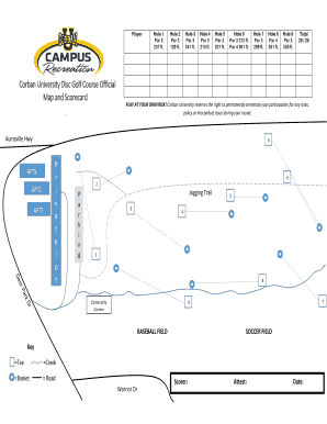 Fillable Online Corban University Disc Golf Course Official Fax Email ...