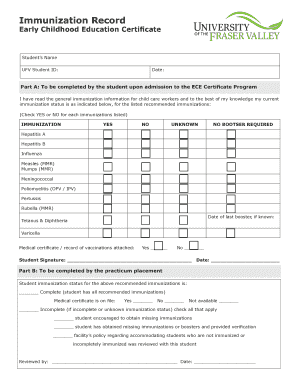 Fillable Online Early Childhood Education Certificate Welcome Package ...