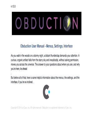 Fillable Online Obduction User Manual - Menus, Settings, Interface Fax ...