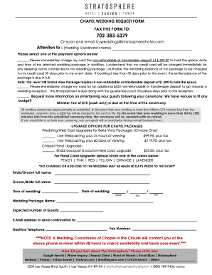 Fillable Online CHAPEL WEDDING REQUEST FORM Fax Email Print - pdfFiller