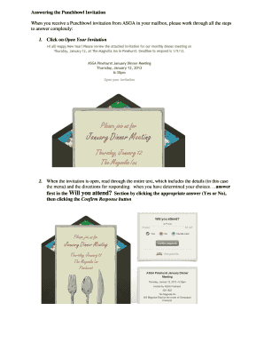 Fillable Online Answering the Punchbowl Invitation Fax Email Print ...