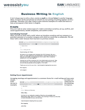 Fillable Online Business Writing In English Fax Email Print - pdfFiller