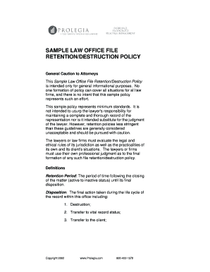 Fillable Online SAMPLE LAW OFFICE FILE Fax Email Print - pdfFiller