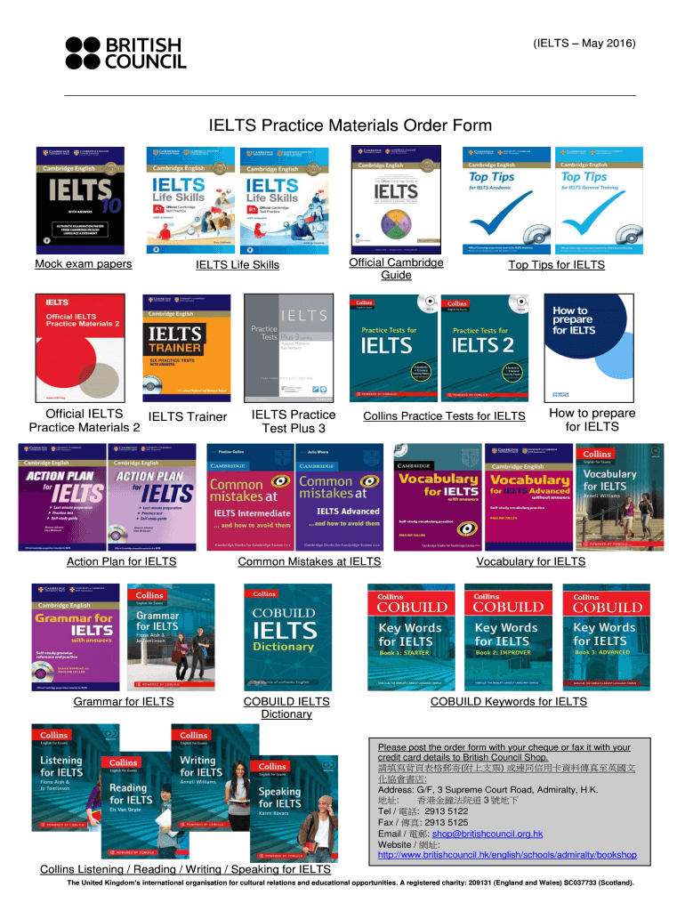 Fillable Online Official IELTS Fax Email Print - pdfFiller