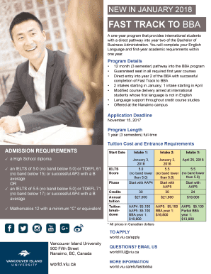 Fillable Online FAST TRACK TO BBA Fax Email Print - pdfFiller