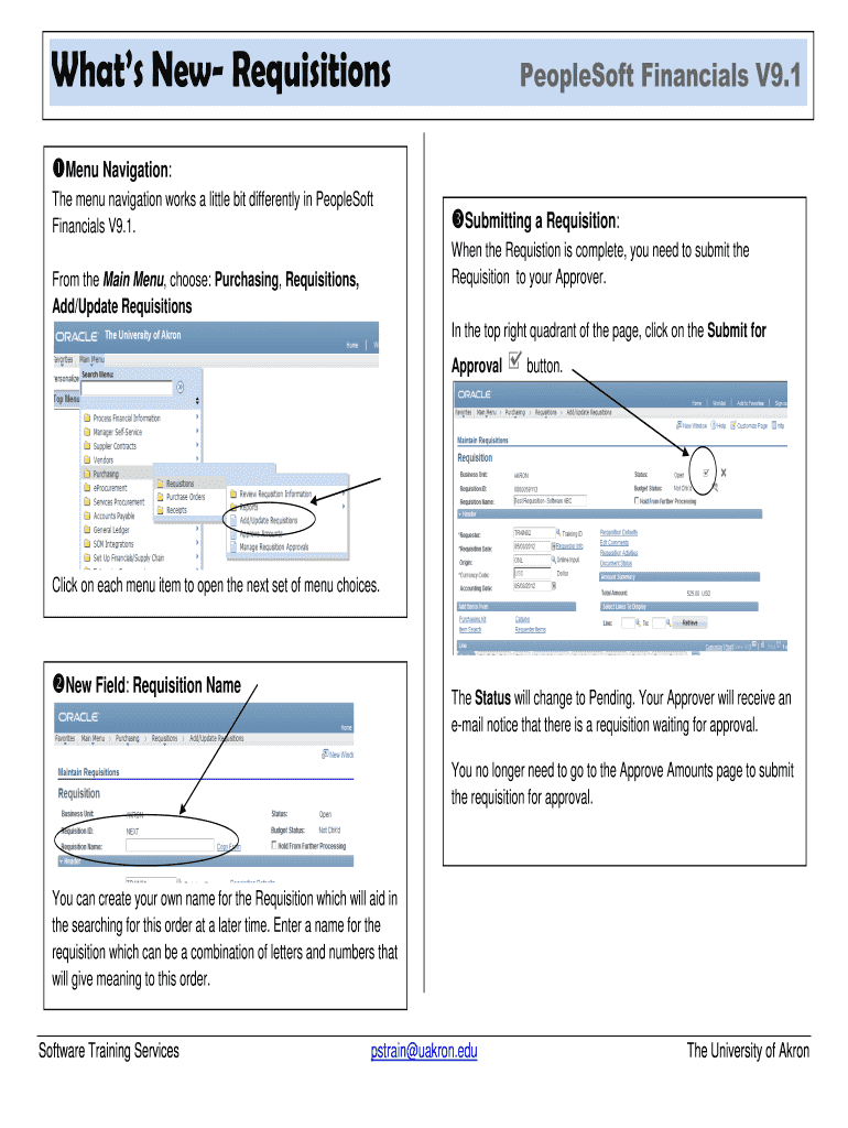 Fillable Online Whats New- Requisitions Fax Email Print - pdfFiller