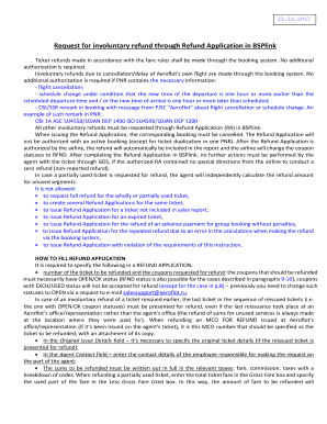 Fillable Online Request for involuntary refund through Refund ...