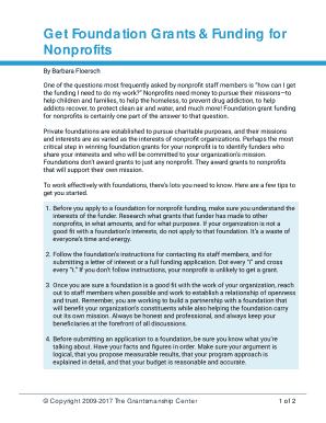Grant Template For Nonprofit | pdfFiller