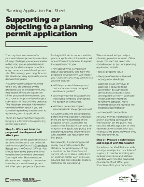 Fillable Online Planning Application Fact Sheet Fax Email Print - pdfFiller