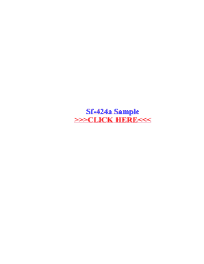 Fillable Online Sf-424a Sample Fax Email Print - pdfFiller