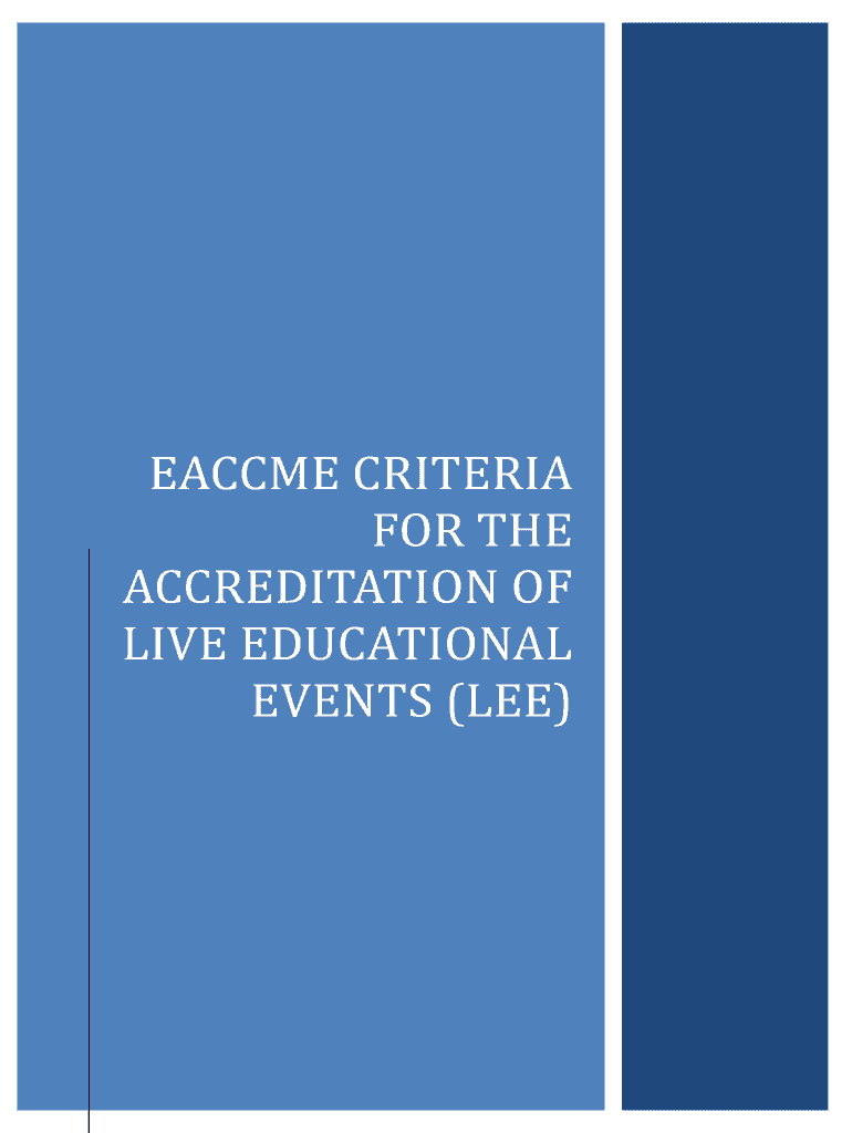 Fillable Online EACCME CRITERIA Fax Email Print - pdfFiller